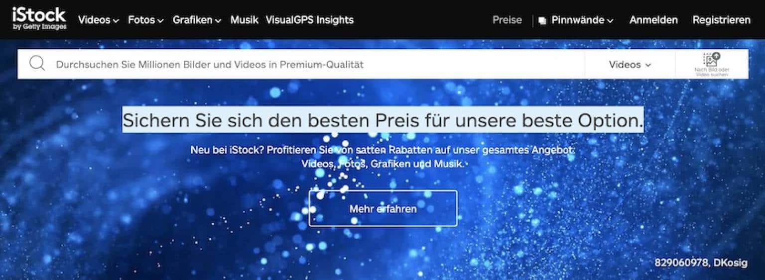 iStock Preise im Vergleich – iStock Bilder zum besten Preis kaufen